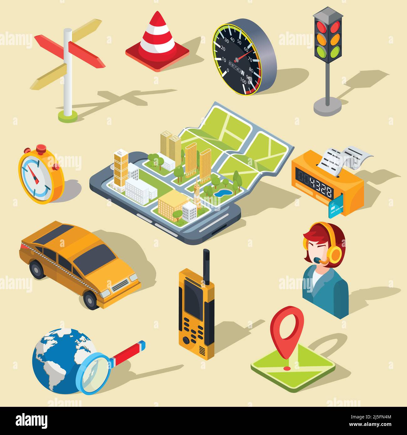 Vector illustration of the concept using the mobile application of the ...