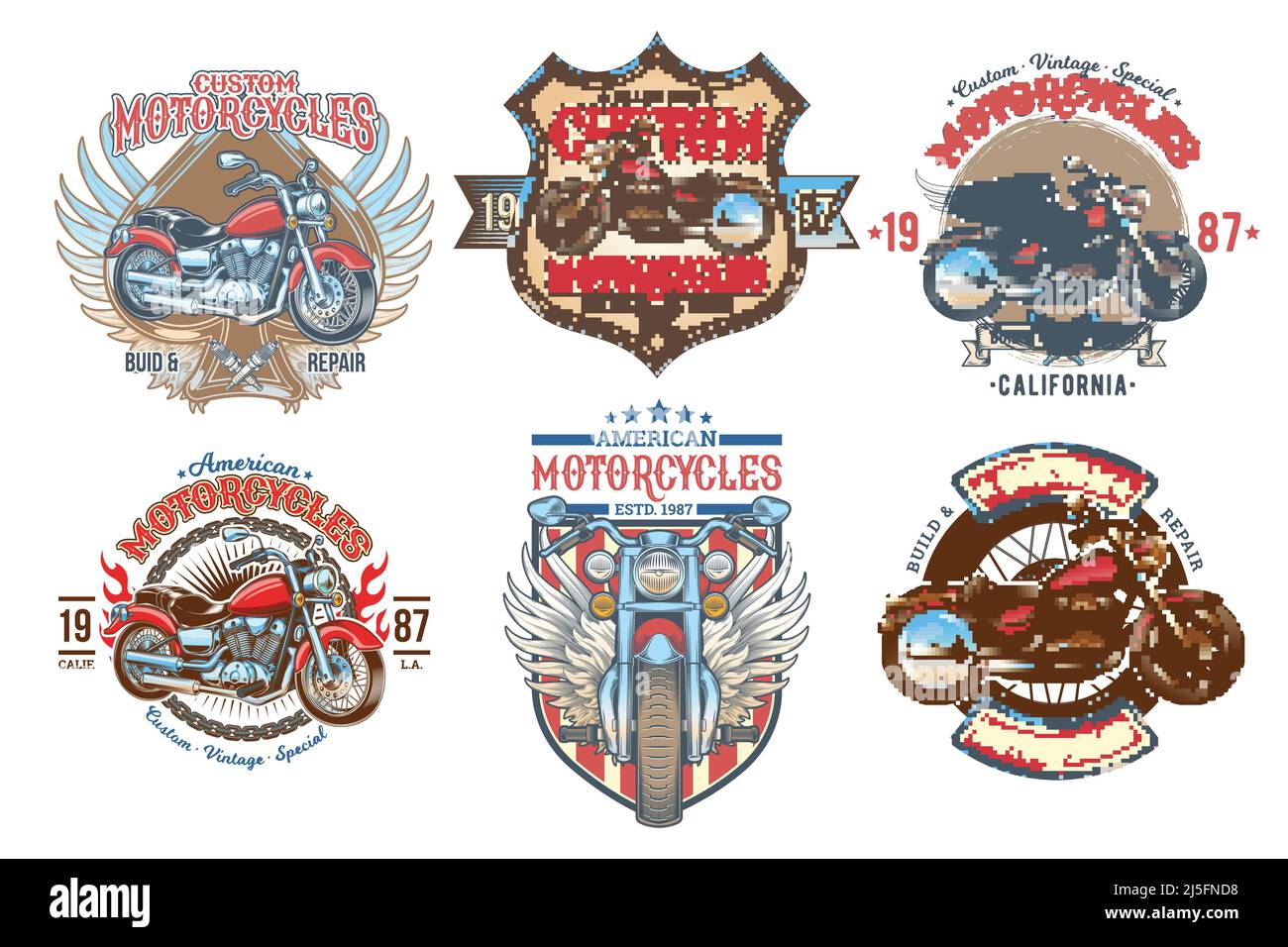Motorcycle club vector vectors hi-res stock photography and images - Alamy