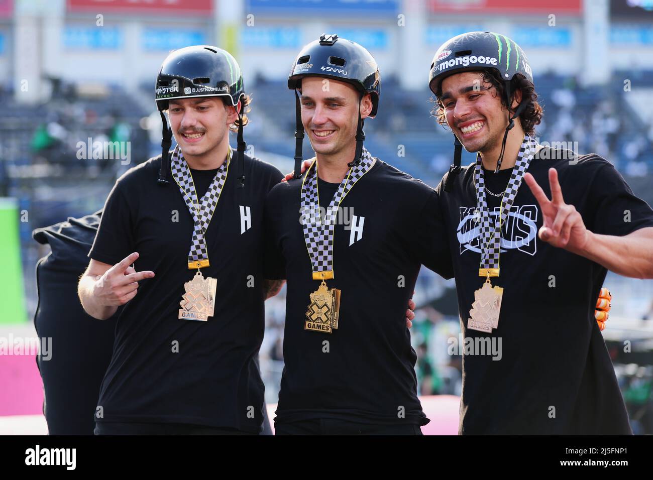 ZOZO Marine Stadium, Chiba, Japan. 23rd Apr, 2022. (L to R) Justin ...