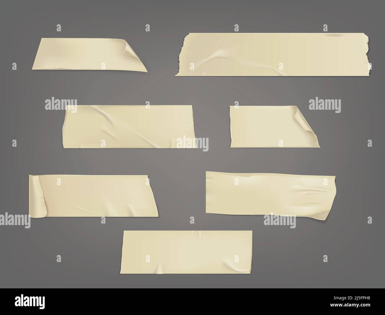Vector illustration in a realistic style set of different slices of a ...