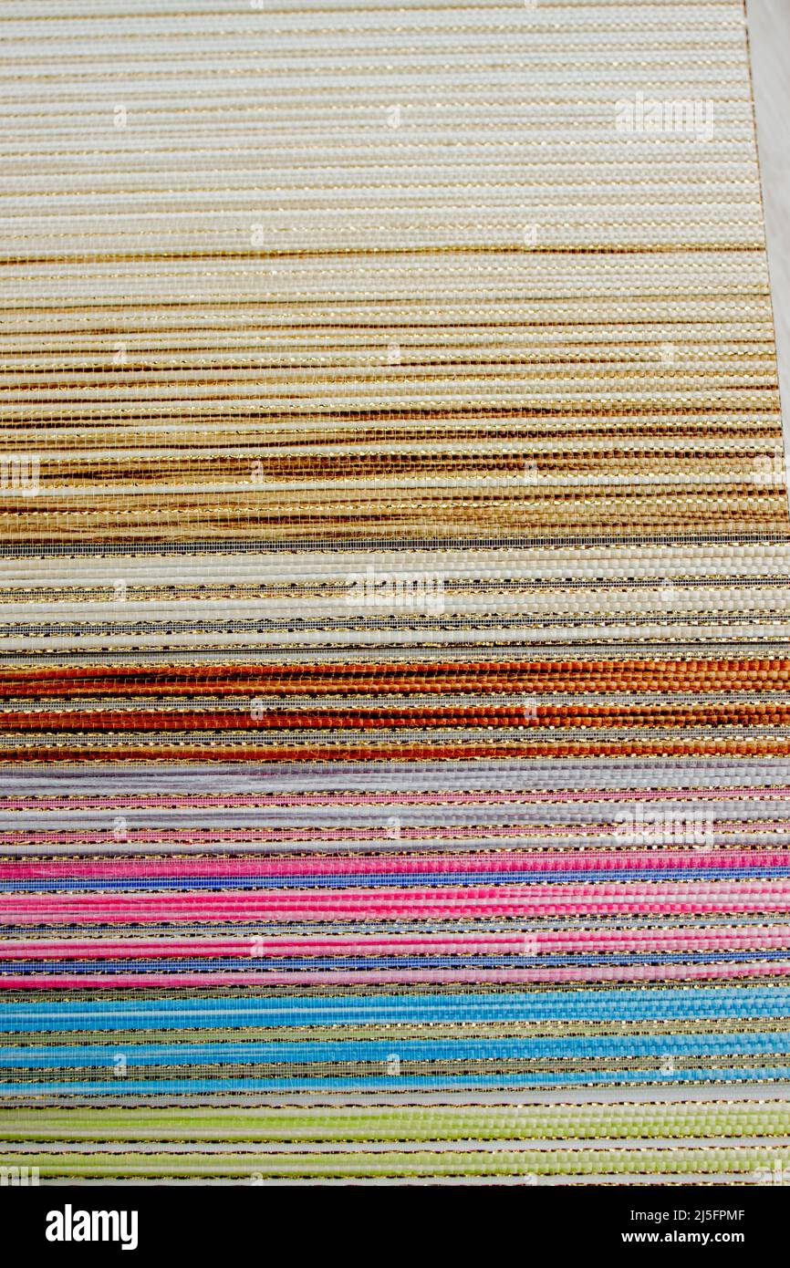 Multicolored fabric background. Variety of color of dense fabric. Color ...