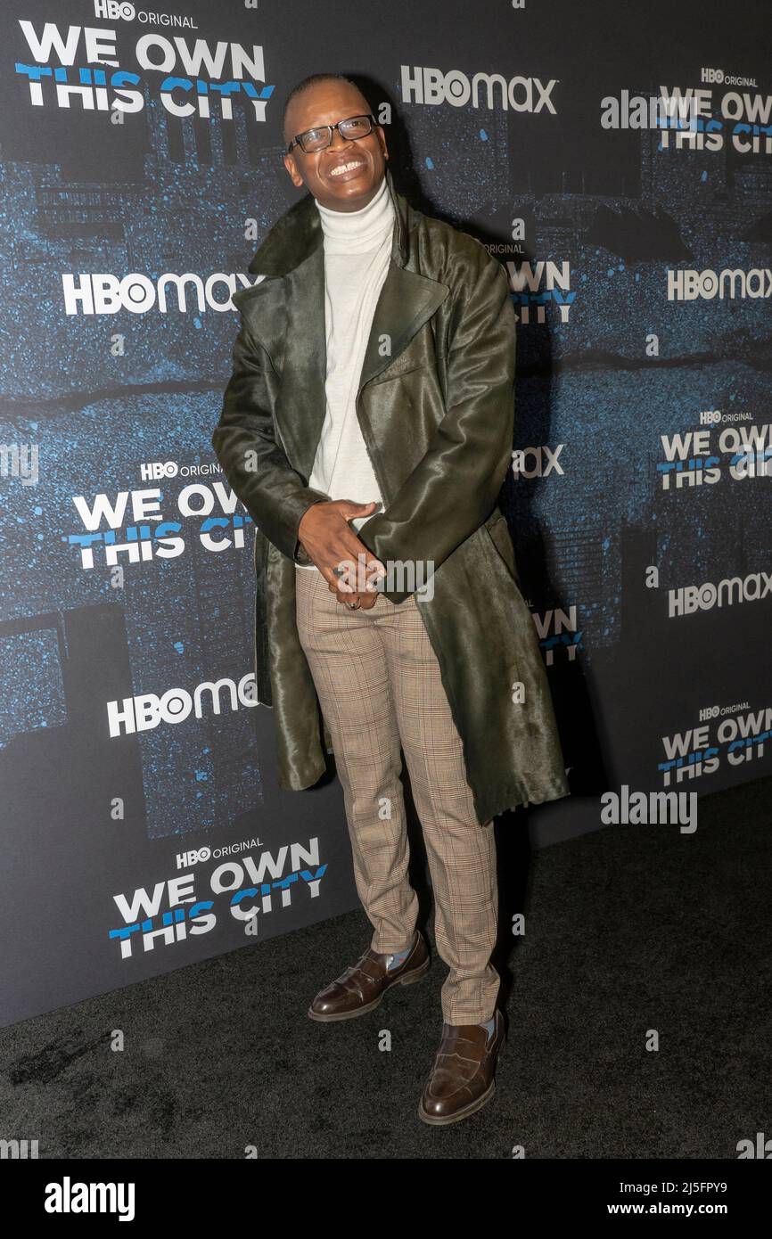 Lawrence Gilliard Jr. attends the HBO's "We Own This City" New York ...