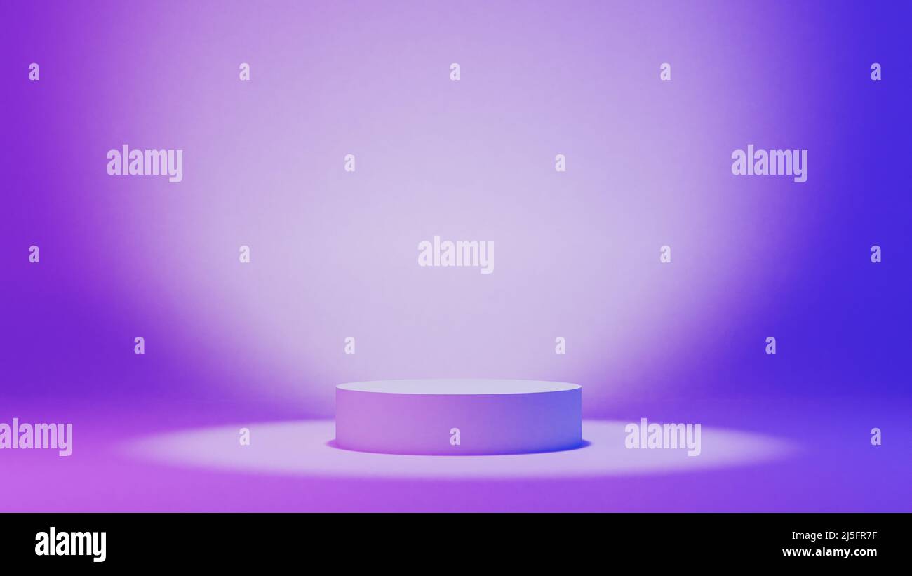 Stand for an object on neon background Stock Photo - Alamy