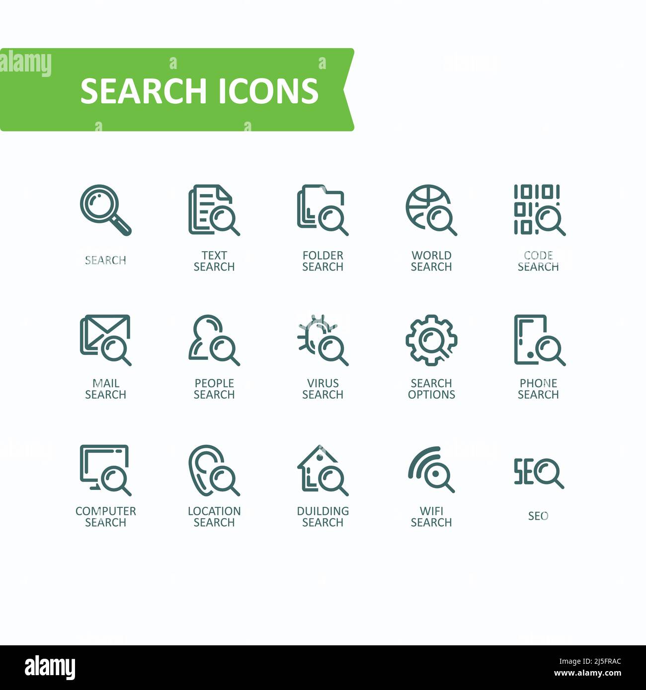 Set of vector illustrations fine line icons, concept of analysis ...