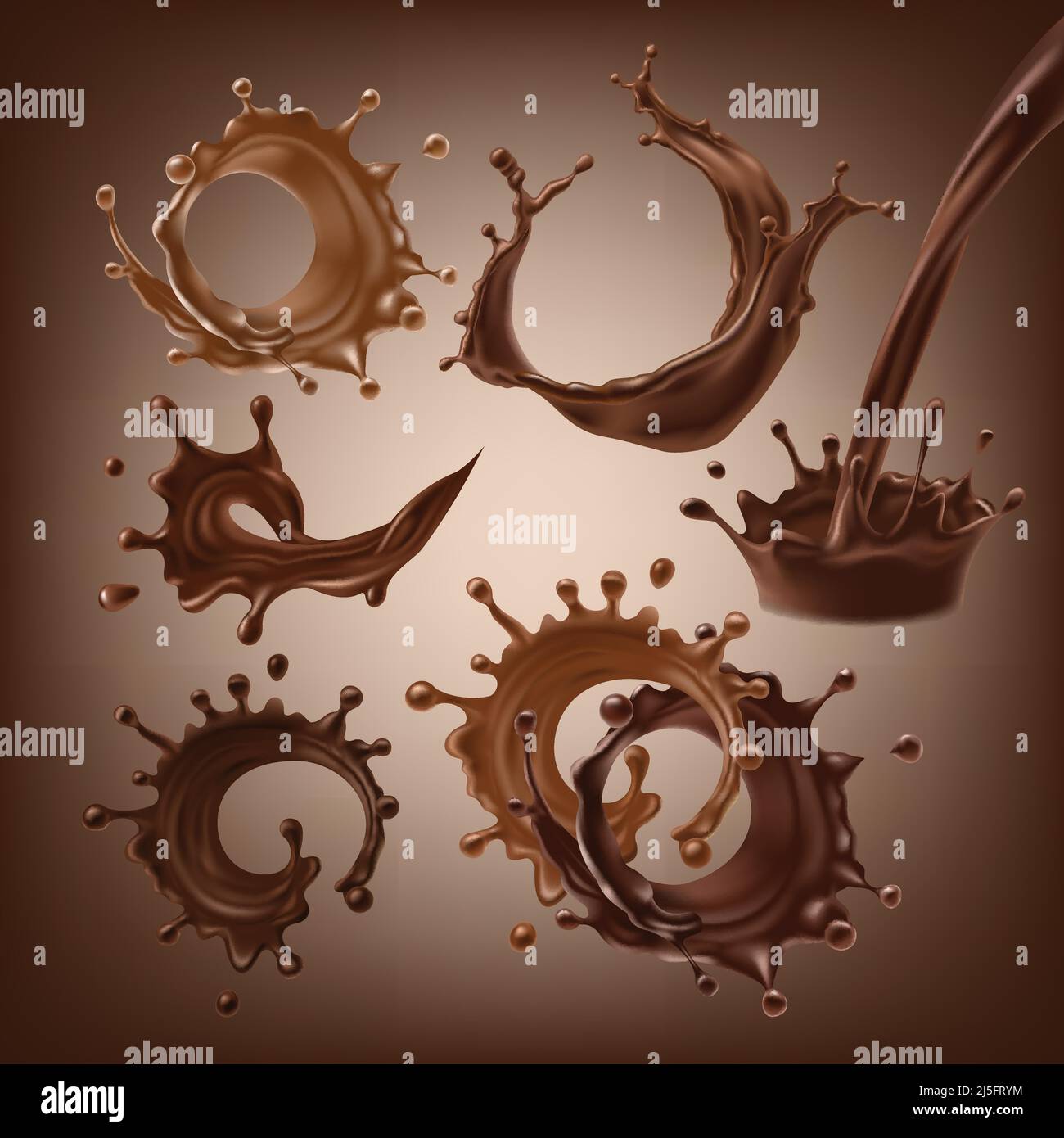 3d render set chocolate Stock Vector Images - Alamy