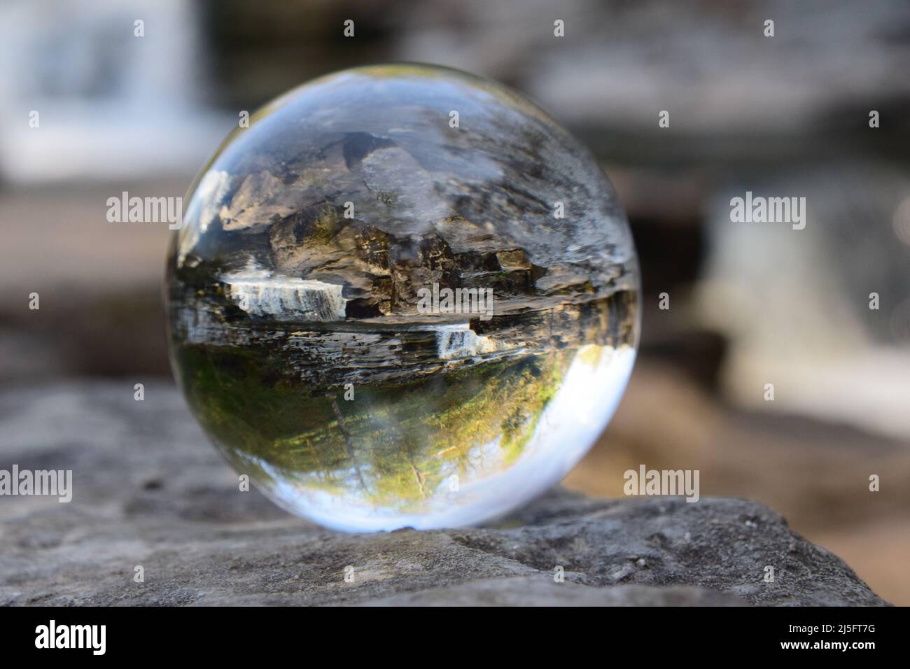 Stainforth force waterfall seen through a different view Stock Photo ...