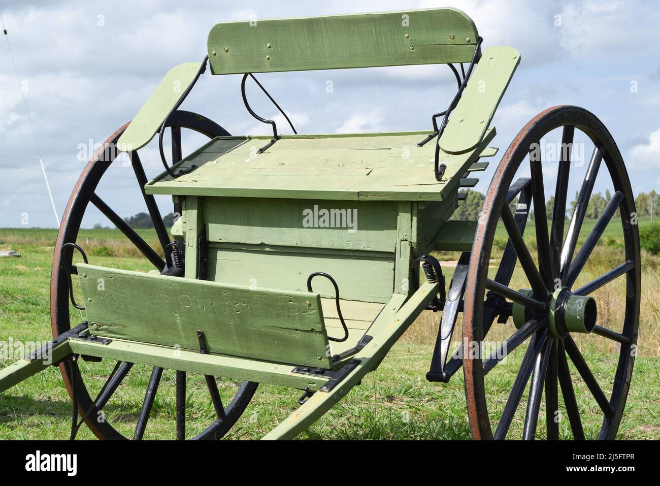 A very old wood carriage Stock Photo - Alamy
