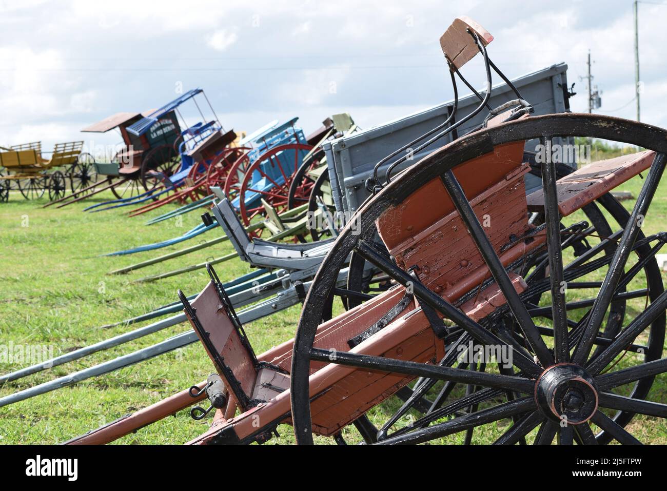 Very old wood carriages in a rural location Stock Photo - Alamy
