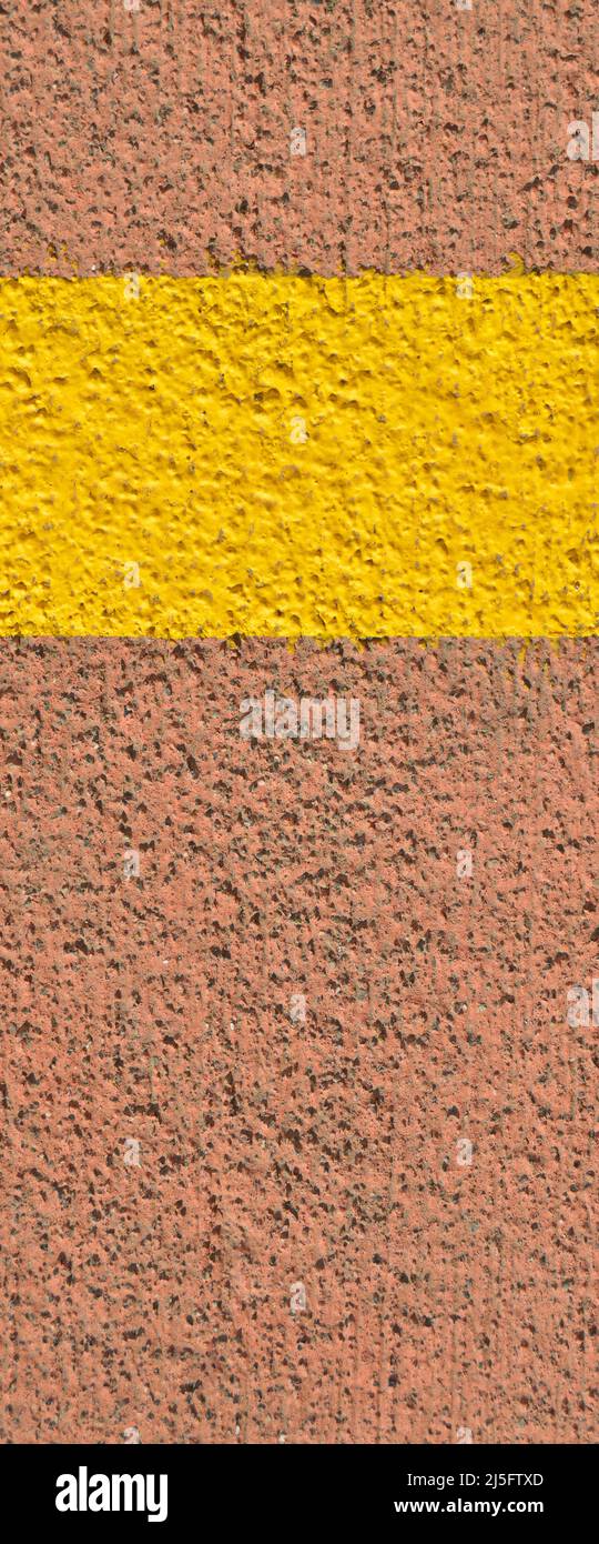 Clean asphalt yellow line road texture with background appearance, red ...