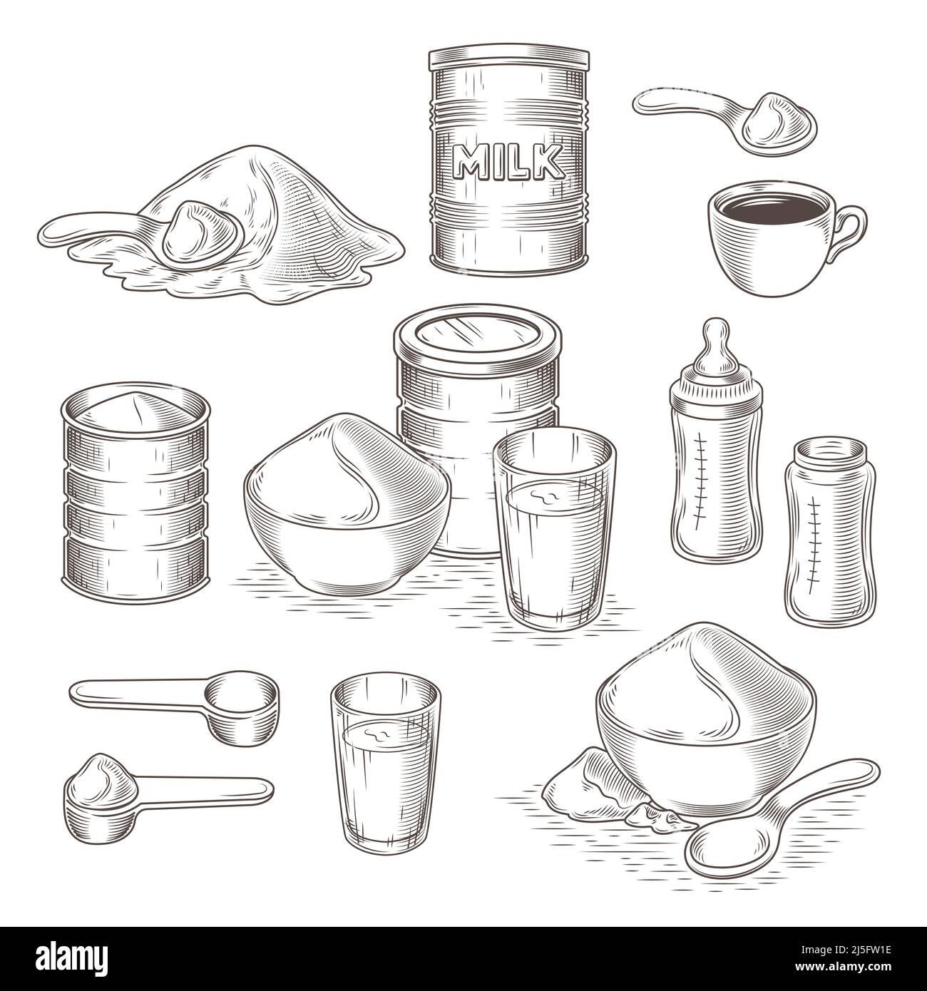 Poured flour Stock Vector Images - Alamy