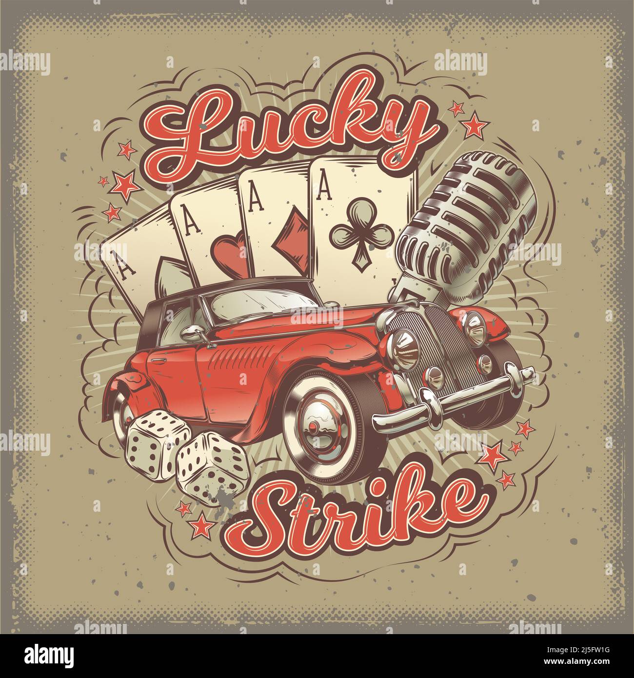Lucky strike vintage Stock Vector Images - Alamy