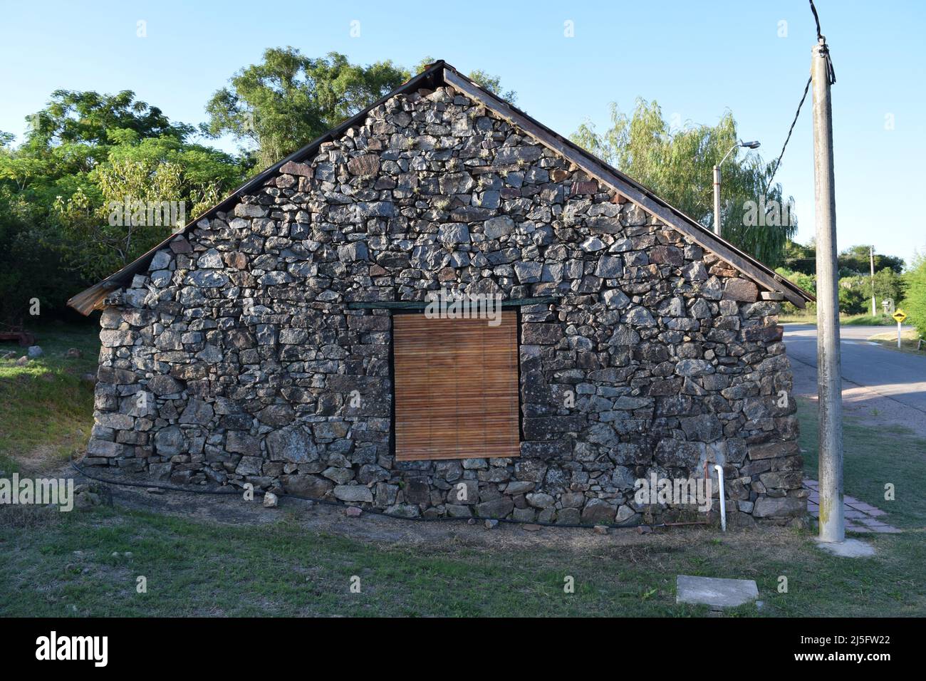 Historic stone houses in Conchillas, Colonia Department, Uruguay Stock ...