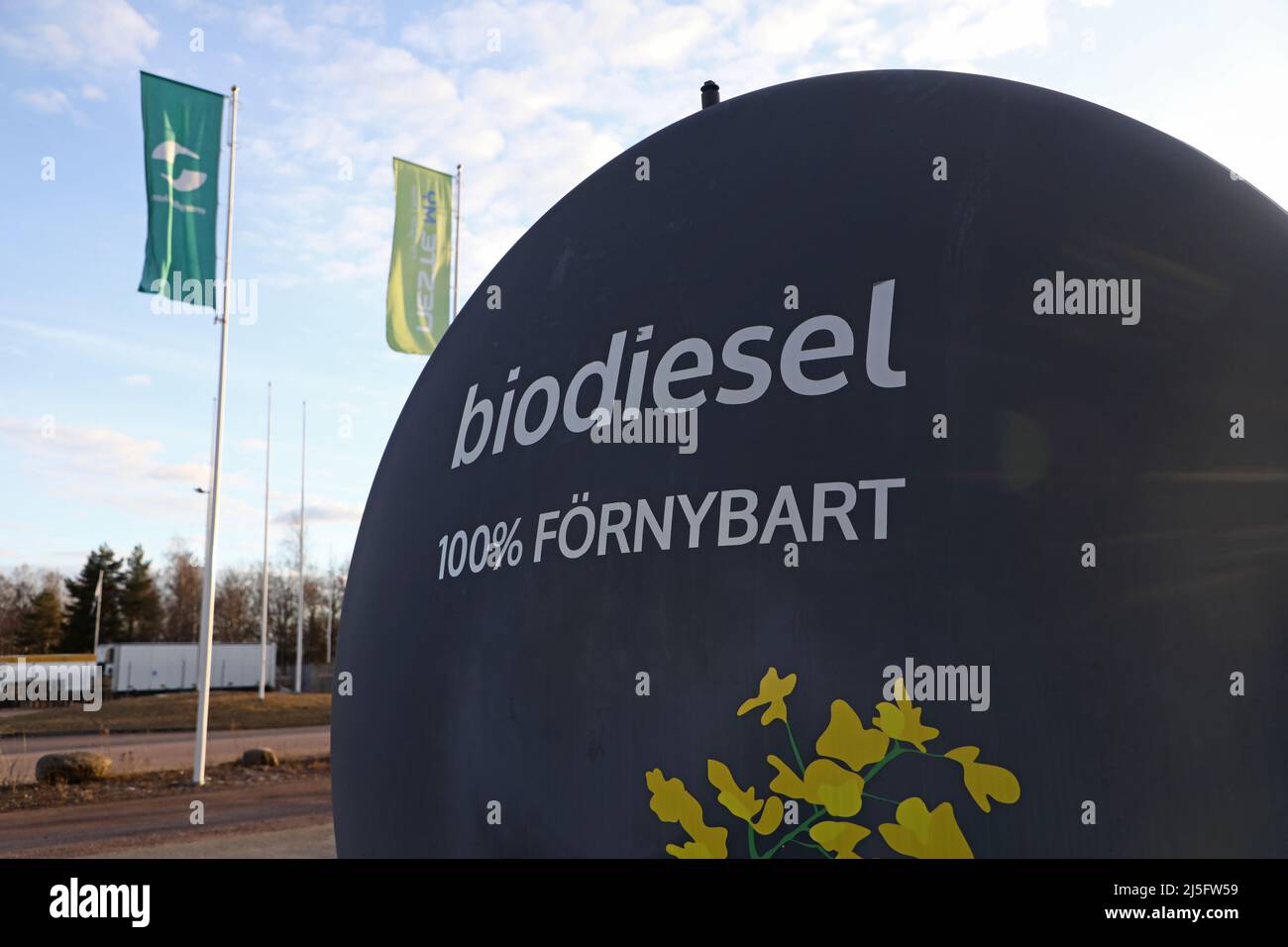 Energifabriken fuel station. Here with the text Biodiesel, 100% ...