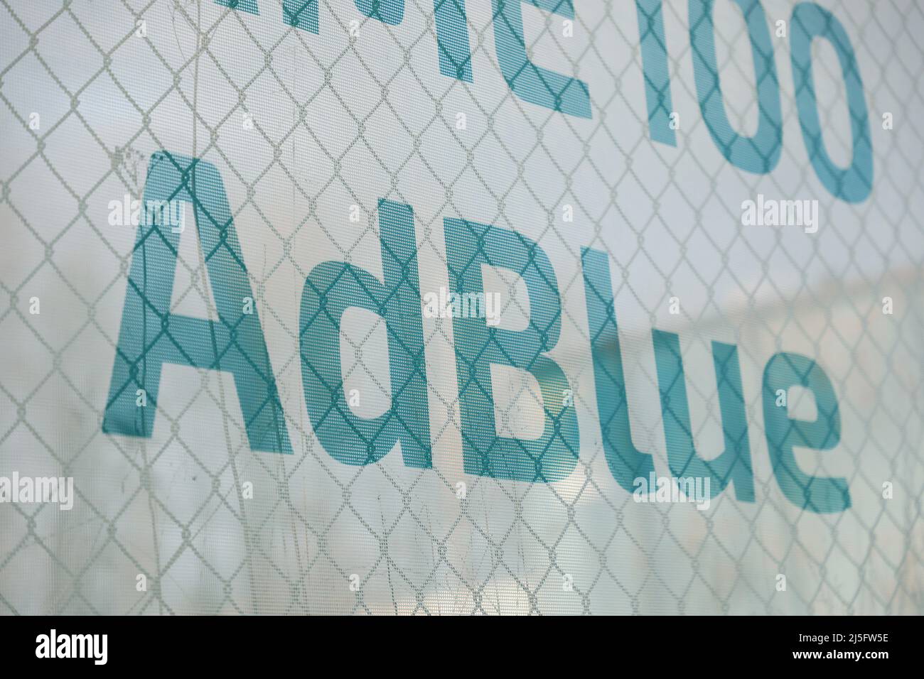 AdBlue signs at a fuel station Stock Photo - Alamy