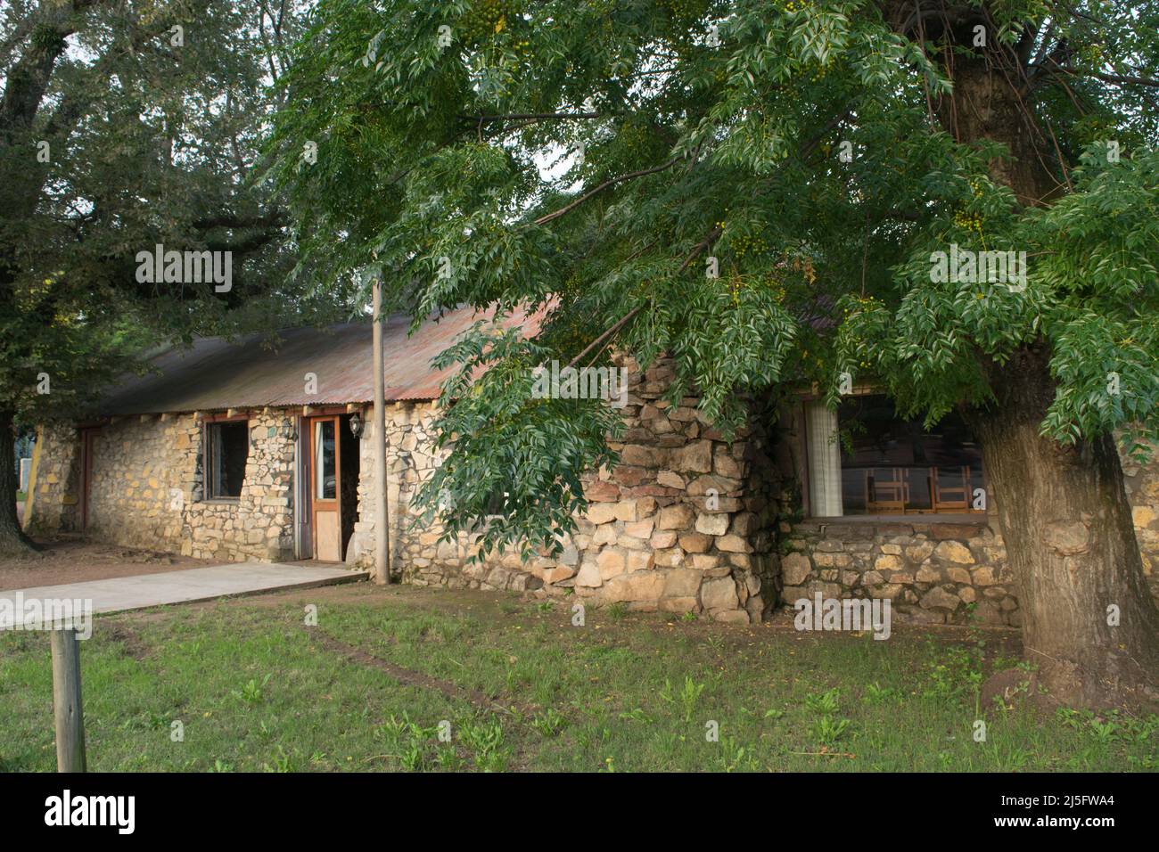 Historic stone houses in Conchillas, Colonia Department, Uruguay Stock ...