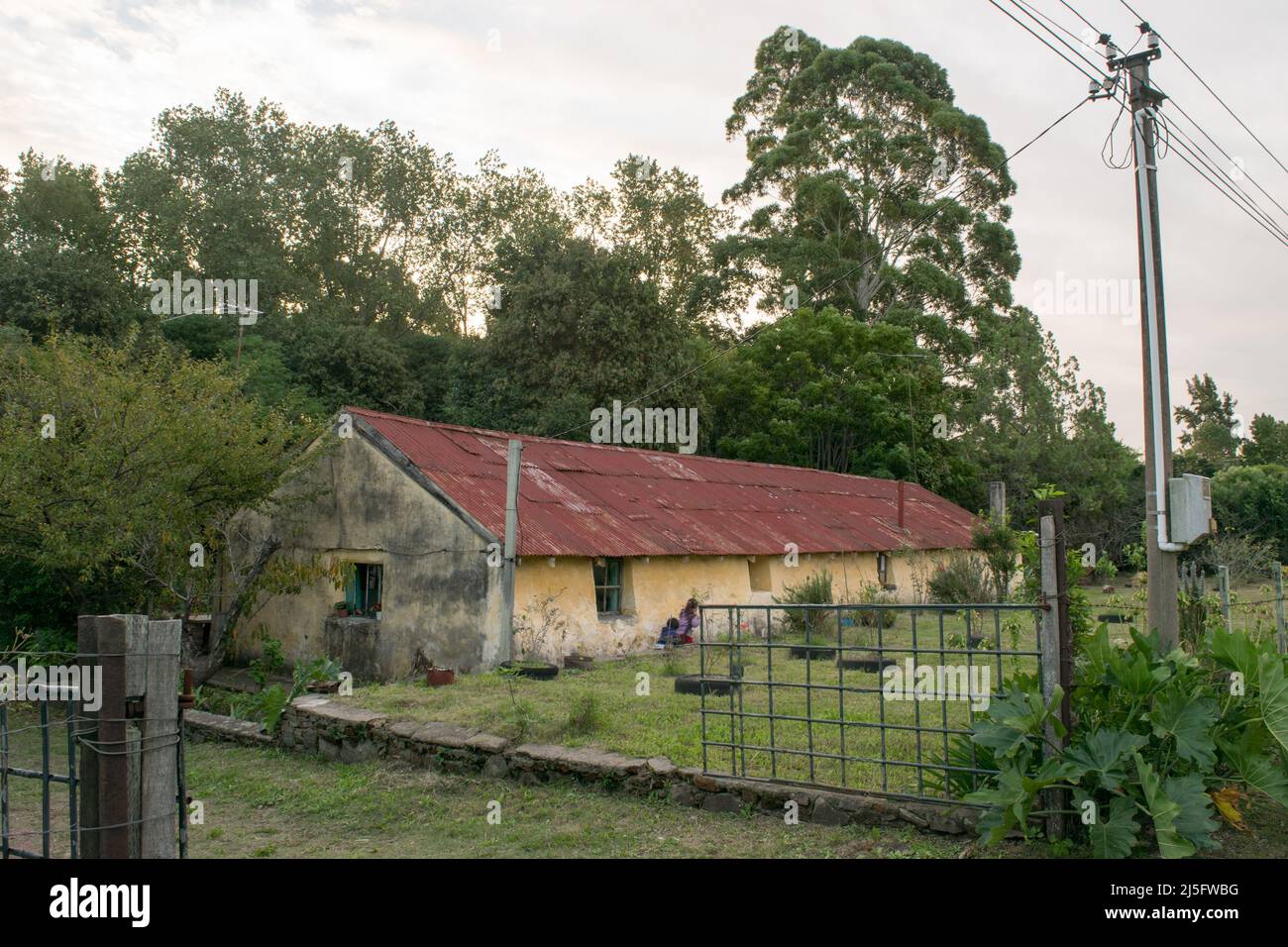 Historic stone houses in Conchillas, Colonia Department, Uruguay Stock ...