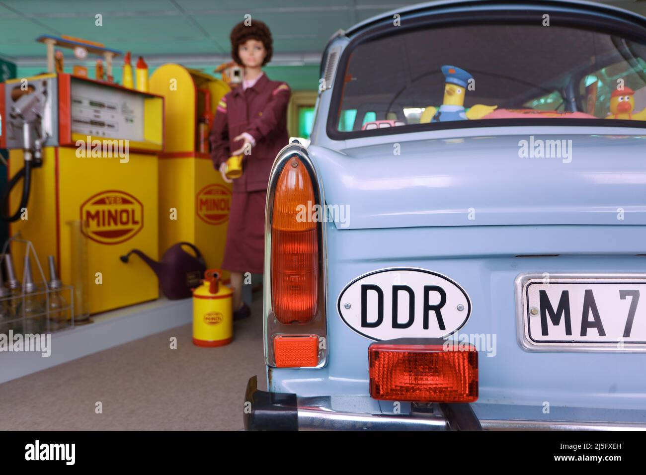 Benneckenstein, Germany. 23rd Apr, 2022. Historic vehicles from the GDR ...