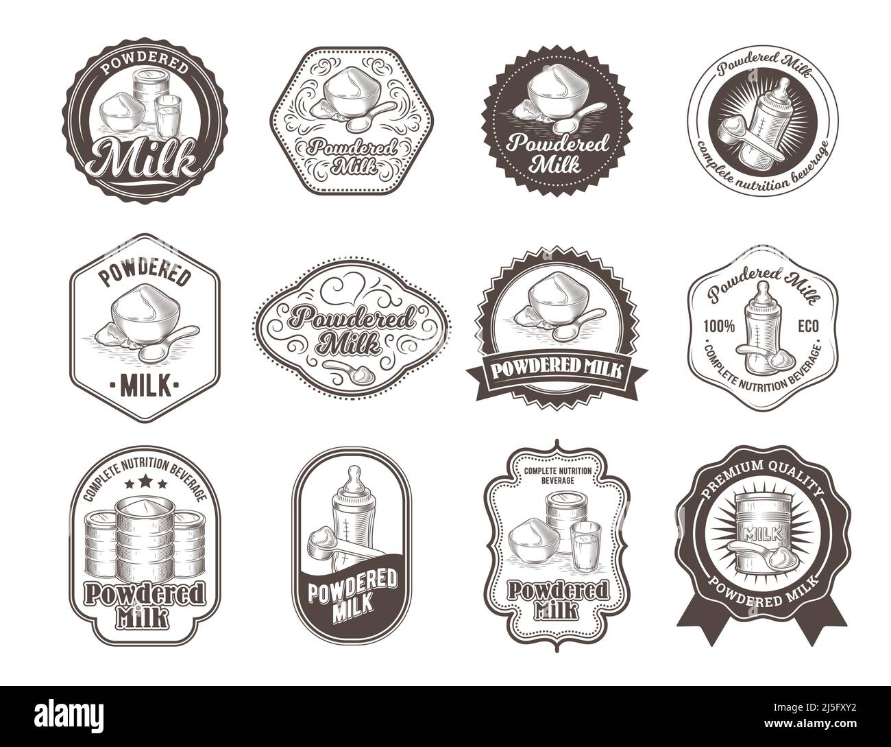 Milk powder vector hi-res stock photography and images - Alamy