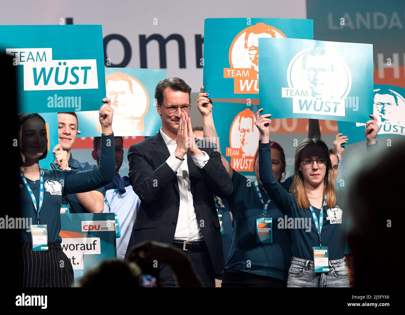 Duesseldorf, Germany. 23rd Apr, 2022. Hendrik Wüst, CDU, Minister ...