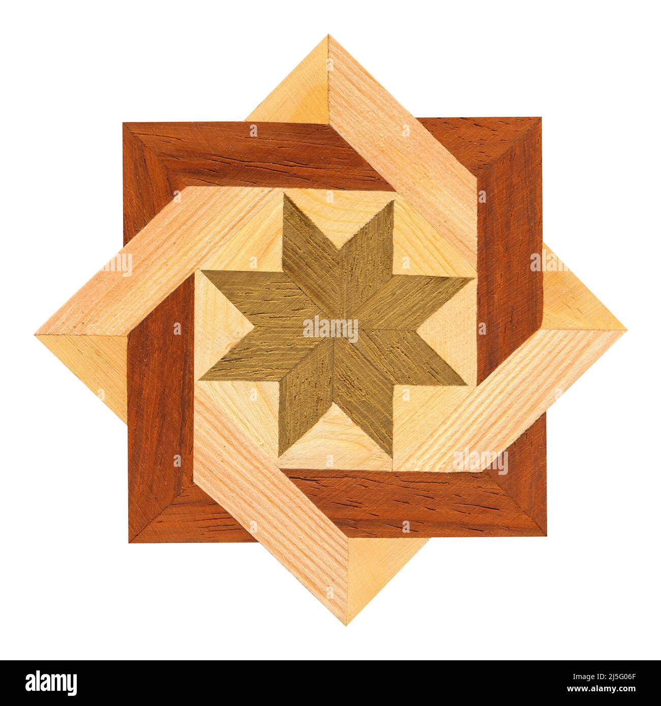 Wooden marquetry, patterns created from the combination of different ...