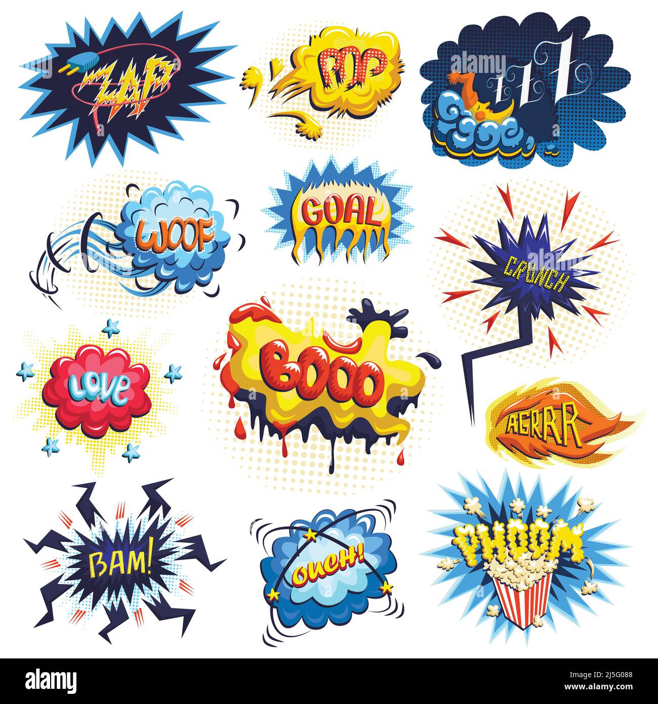 Explosion funny humour comic comic book Cut Out Stock Images & Pictures ...