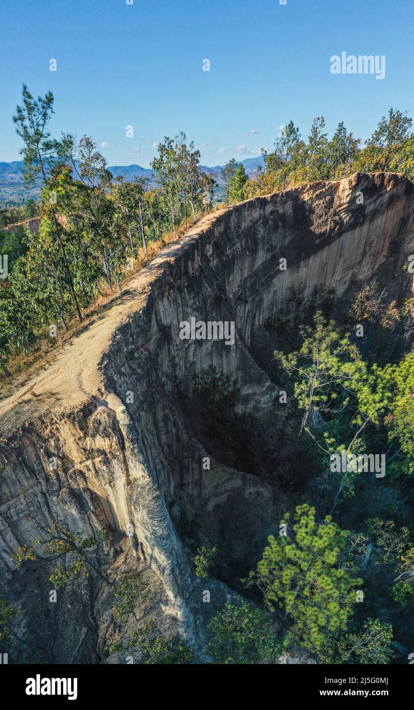 Aerial view of Pai Canyon in Pai, Mae Hong Son, Thailand Stock Photo ...