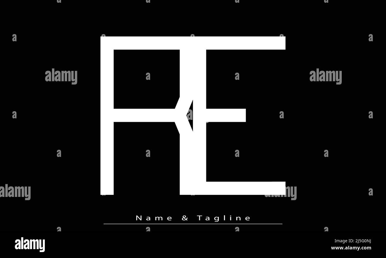 Alphabet letters Initials Monogram logo RE , ER Stock Vector Image ...