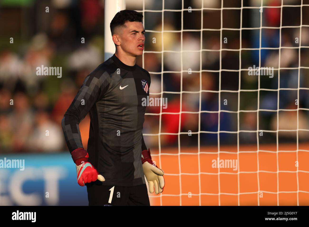 Nyon, Switzerland, 22nd April 2022. Alejandro Iturbe of Atletico Madrid ...