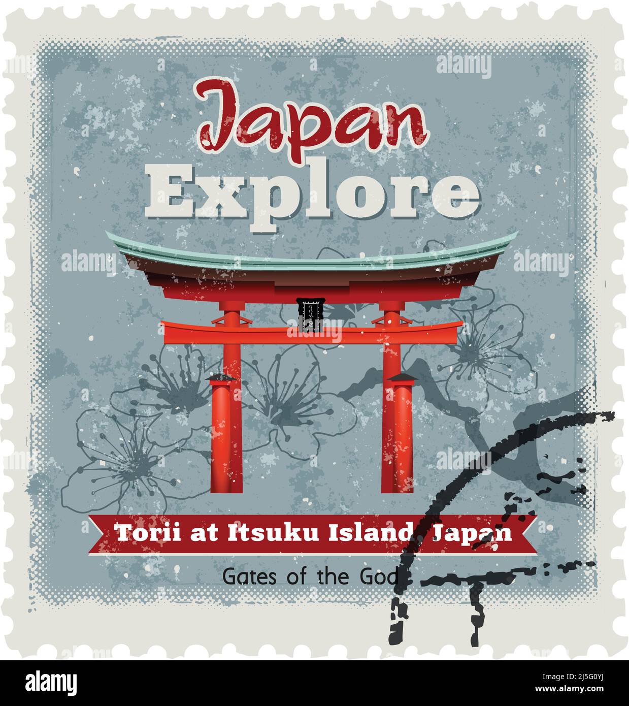 Vector illustration of template, cover in the Japanese style Stock ...