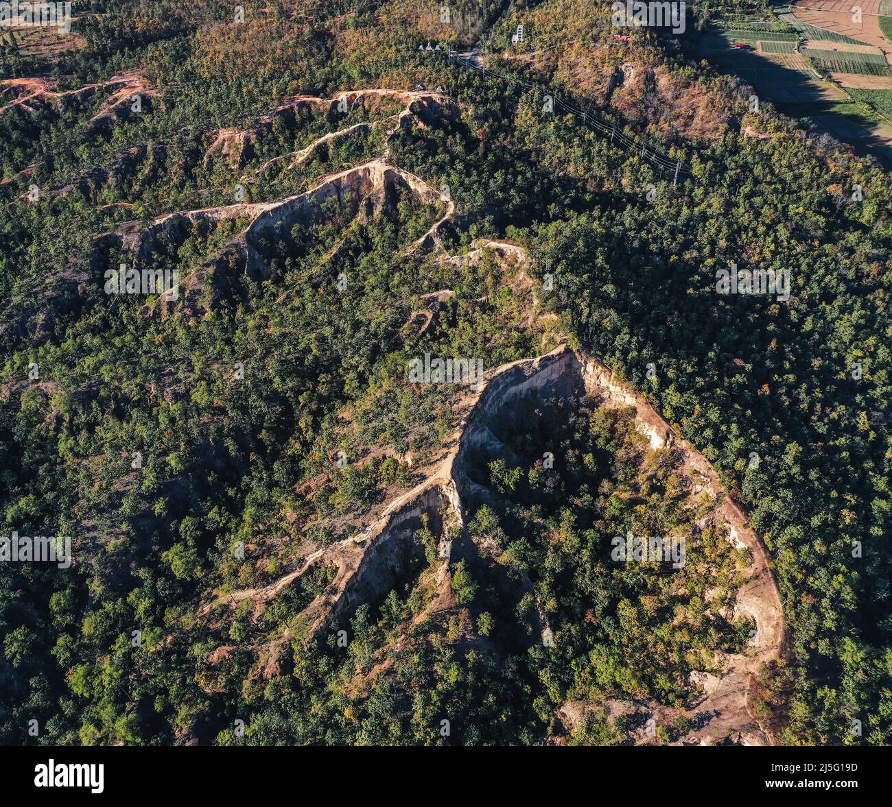 Aerial view of Pai Canyon in Pai, Mae Hong Son, Thailand Stock Photo ...