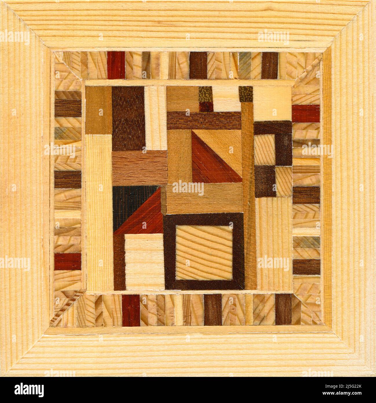 Wooden marquetry, patterns created from the combination of different ...