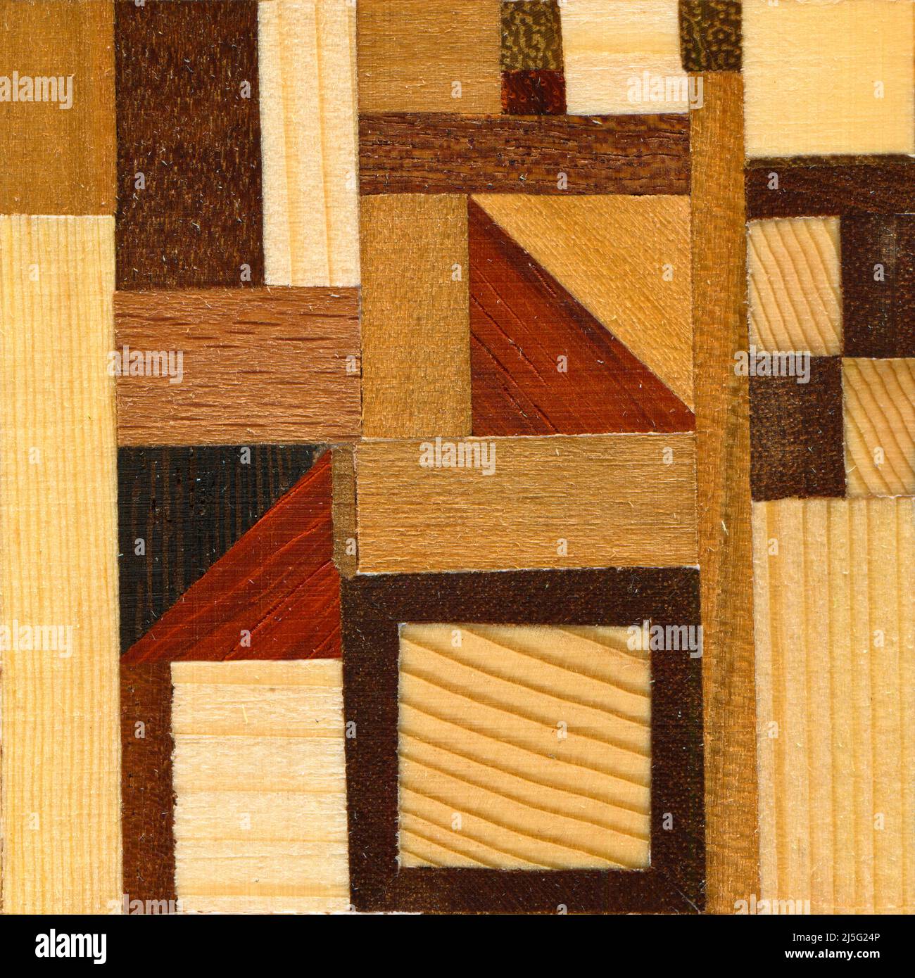 Wooden marquetry, patterns created from the combination of different ...