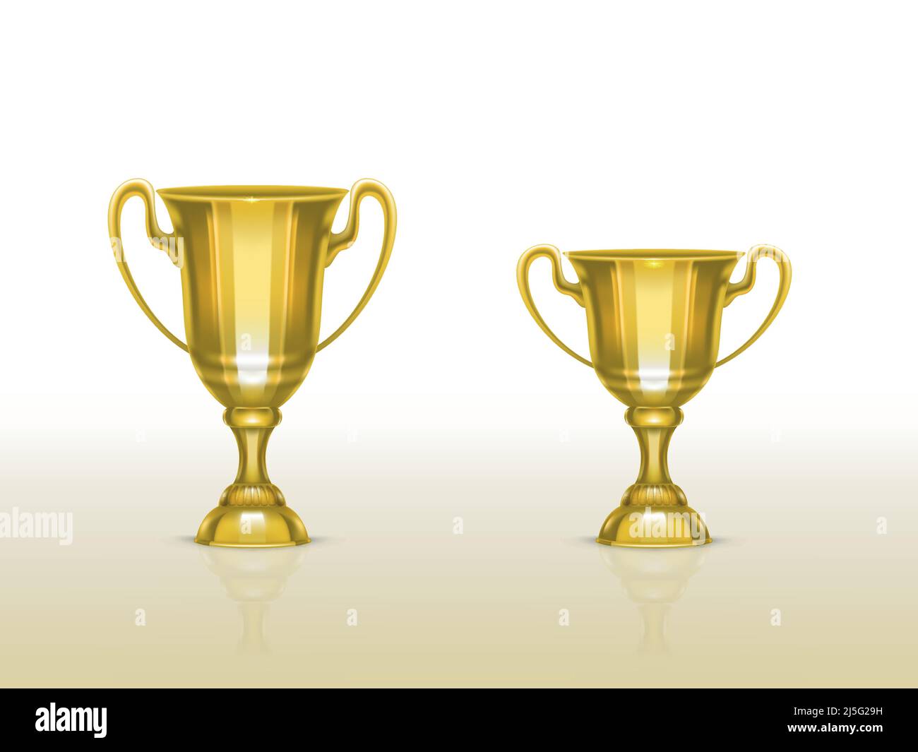 Vector 3d realistic cup, golden trophy for winner of competition ...