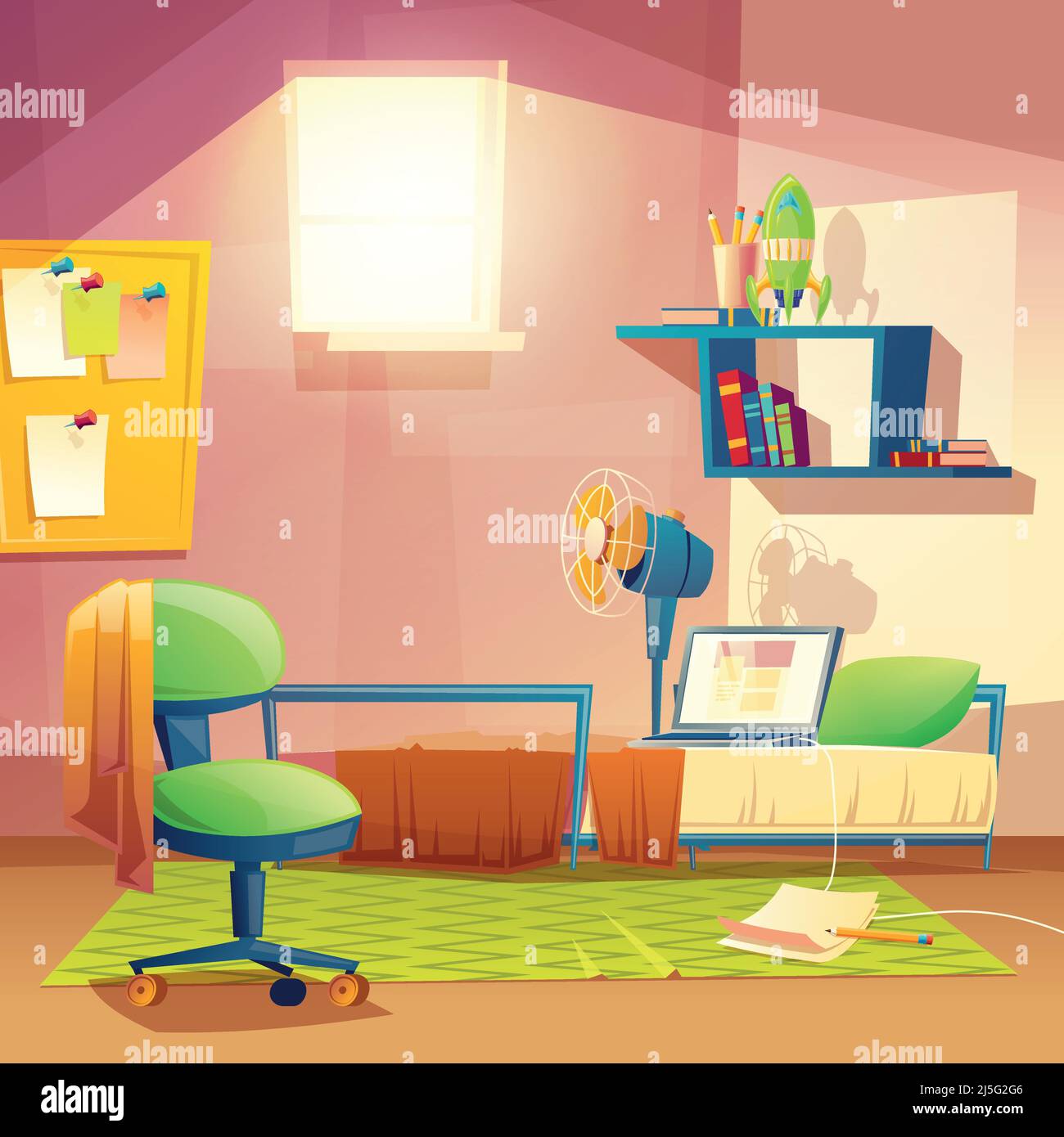 Poster university dorm room Stock Vector Images - Alamy
