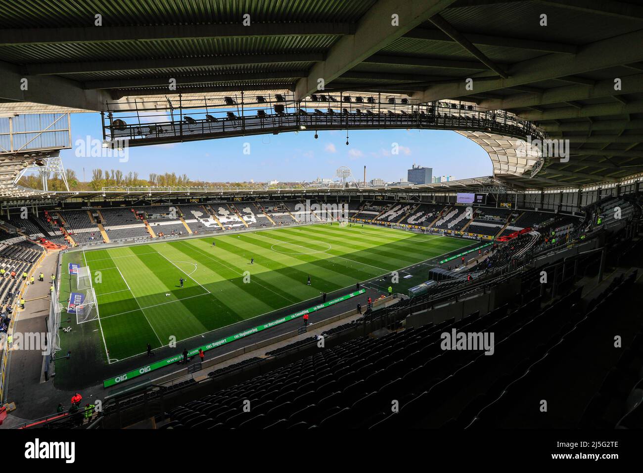 General view inside theThe MKM Stadium from the West Stand Upper ahead ...