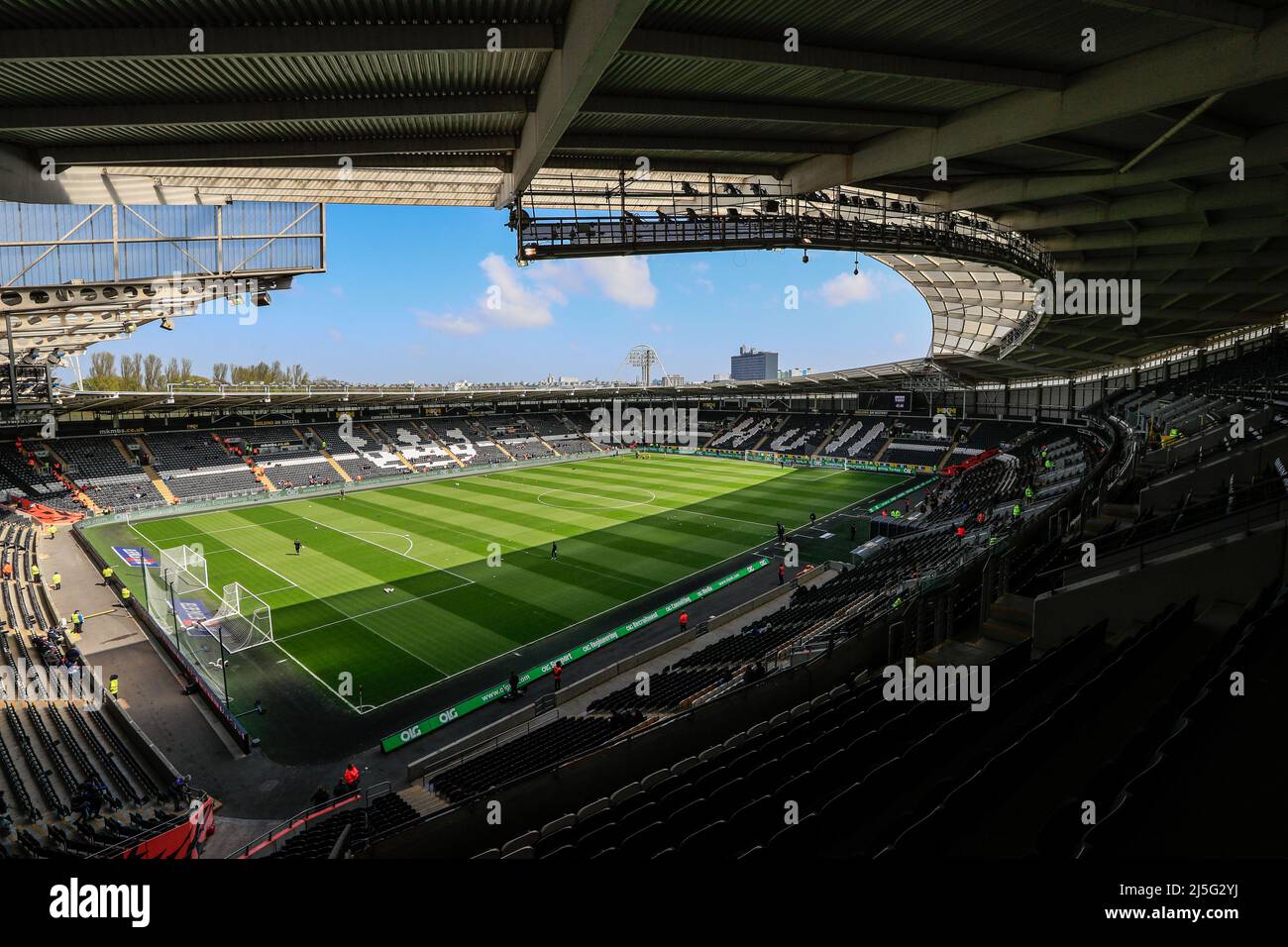 General view inside theThe MKM Stadium from the West Stand Upper ahead ...
