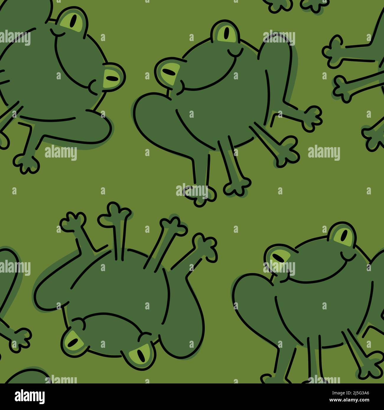 Kids seamless little frogs pattern for fabrics and textiles and ...