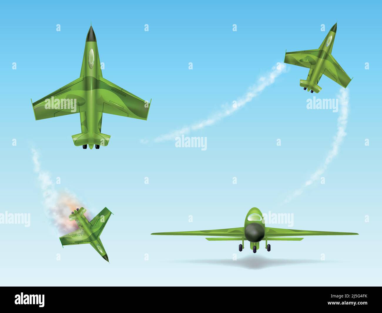 Fighter plane crash Stock Vector Images - Alamy
