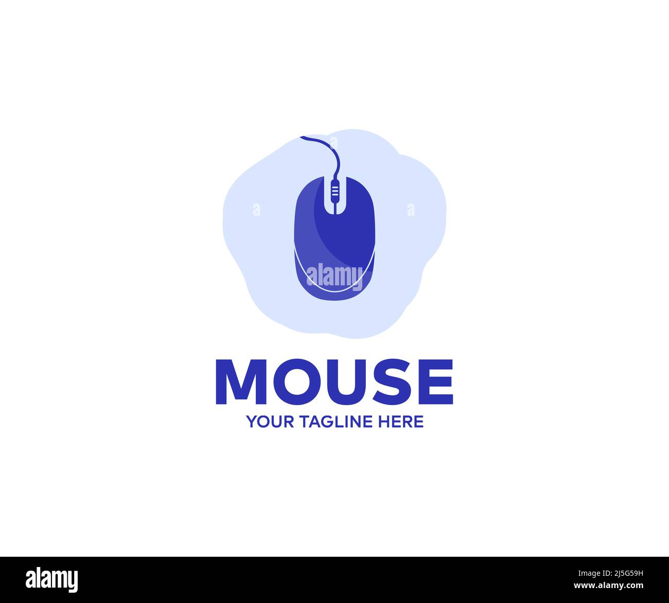 Computer mouse using PC equipment logo design. Technology concept for ...