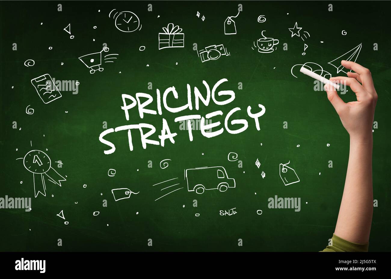 Hand drawing online shopping concept Stock Photo - Alamy