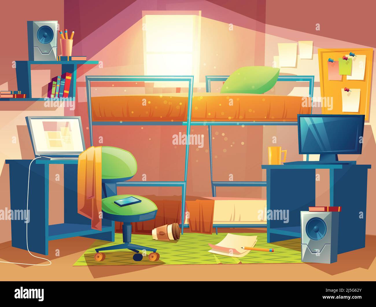 Indoor private residence Stock Vector Images - Alamy