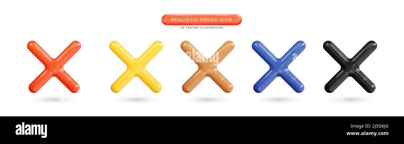 Cross icon realistic 3d vector illustration Stock Vector Image & Art ...
