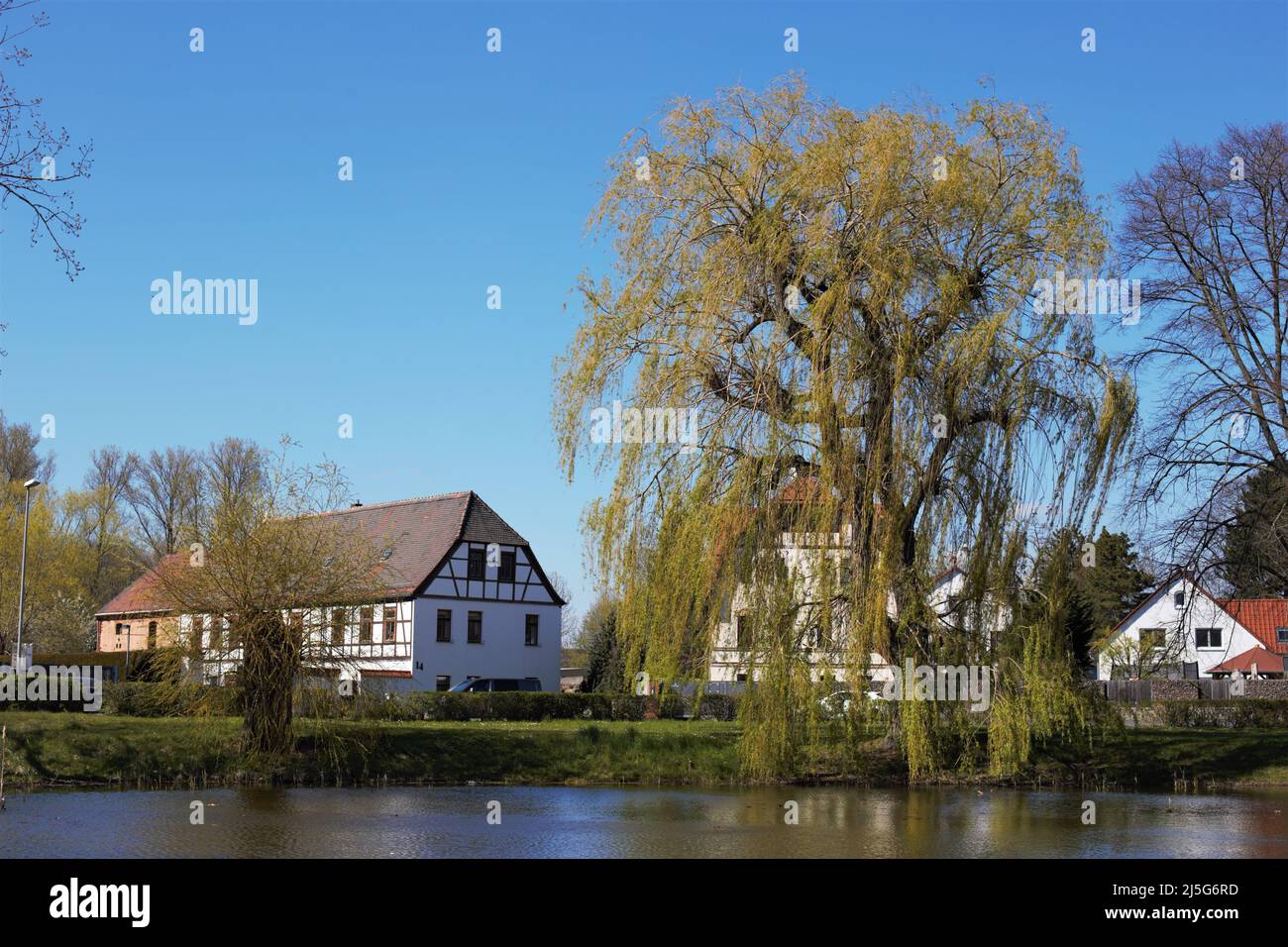public lake Leipzig Holzhausen in Germany Stock Photo - Alamy