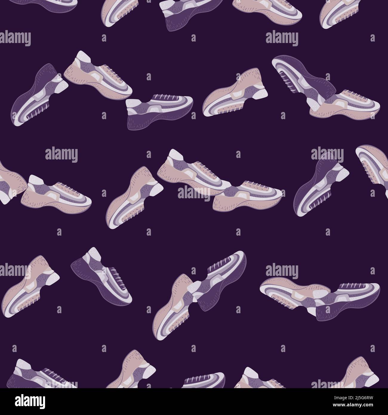 Seamless pattern with modern sneakers. Background with shoes for active ...