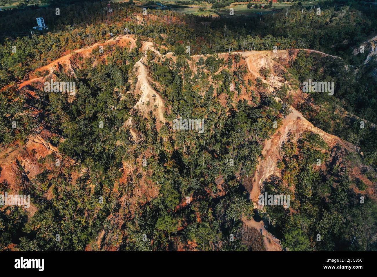 Aerial view of Pai Canyon in Pai, Mae Hong Son, Thailand Stock Photo ...