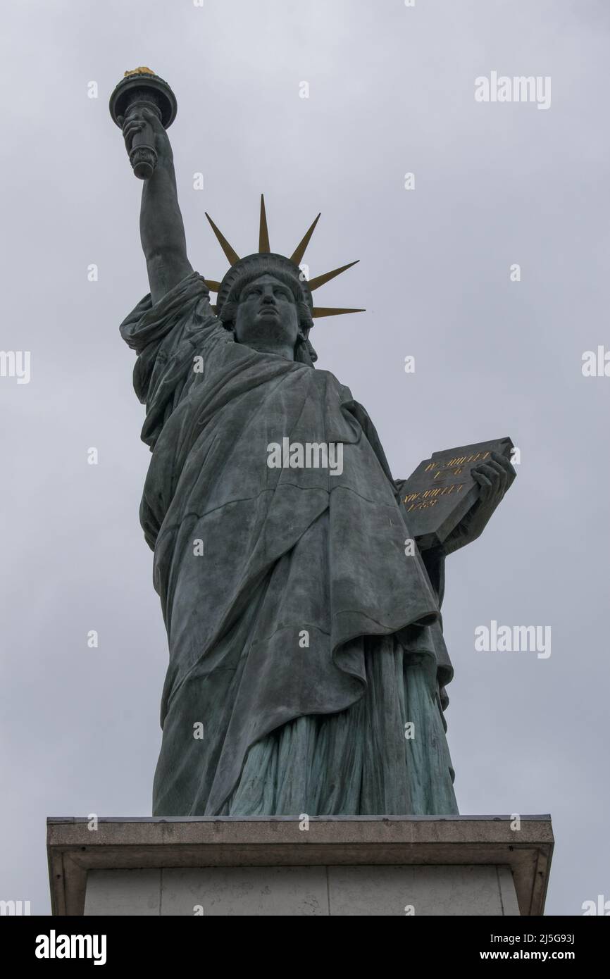 Paris: view of the replica of the Statue of Liberty made by Frederic ...