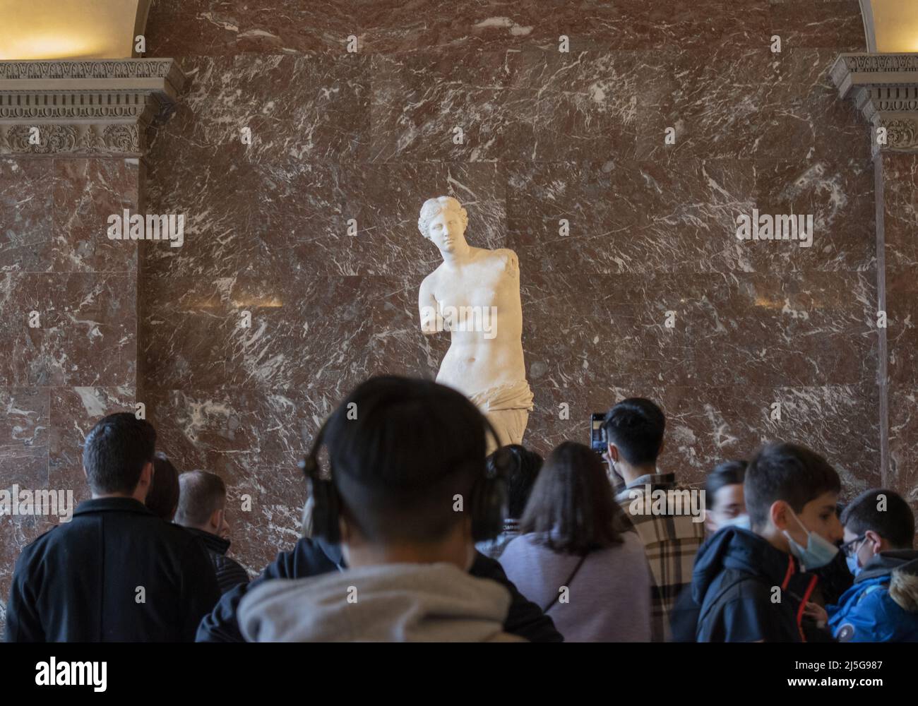Paris, France, Louvre Museum: Venus de Milo, ancient Greek sculpture of ...