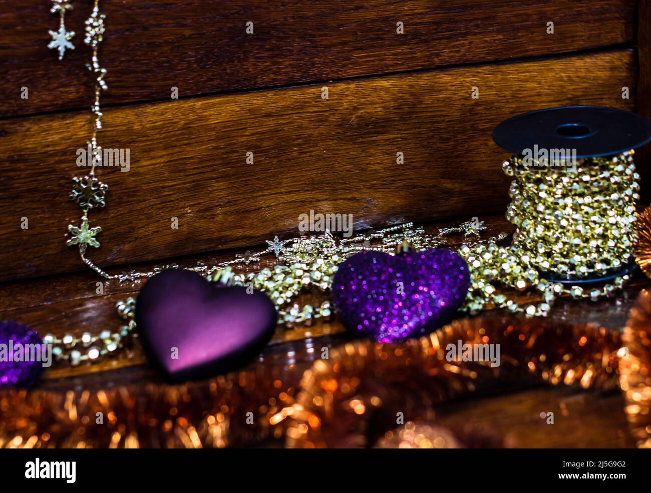 Decorations and ornaments for decorating the Christmas tree in a ...
