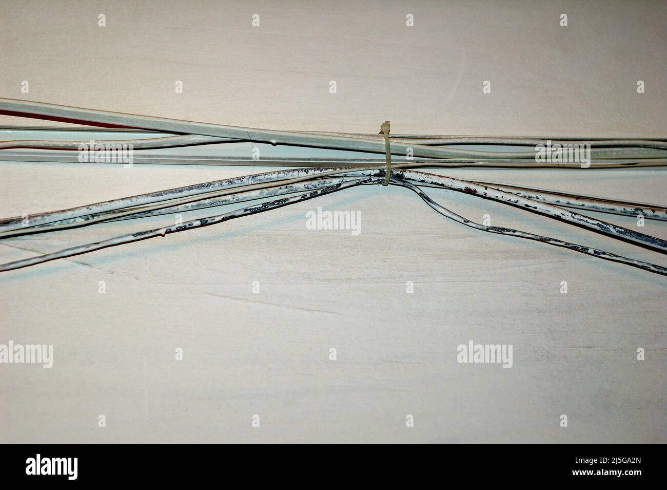 electrical communications concept - old wires and cables electrical ...