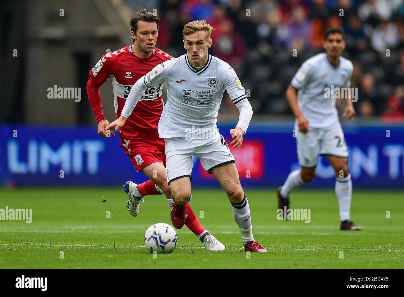 Flynn Downes #4 of Swansea City in action during the game Stock Photo ...